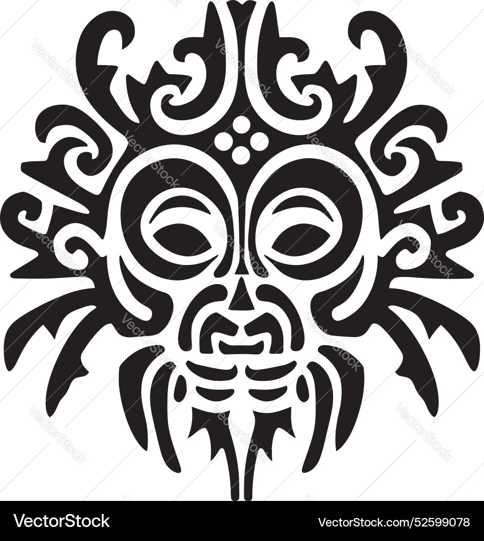 Tribal traditions dayak pattern icon celebrating Vector Image