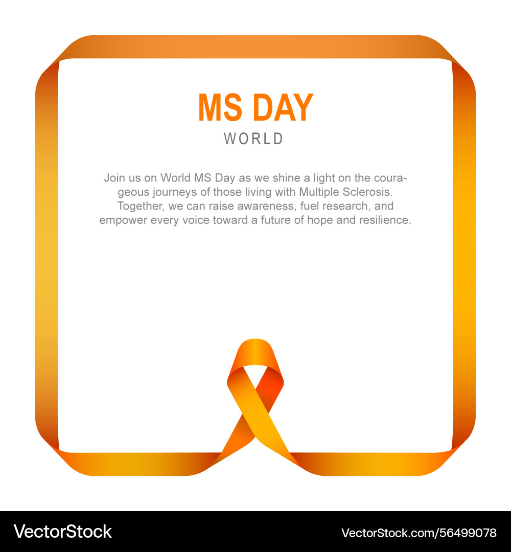 United for hope world ms day 2025 Royalty Free Vector Image