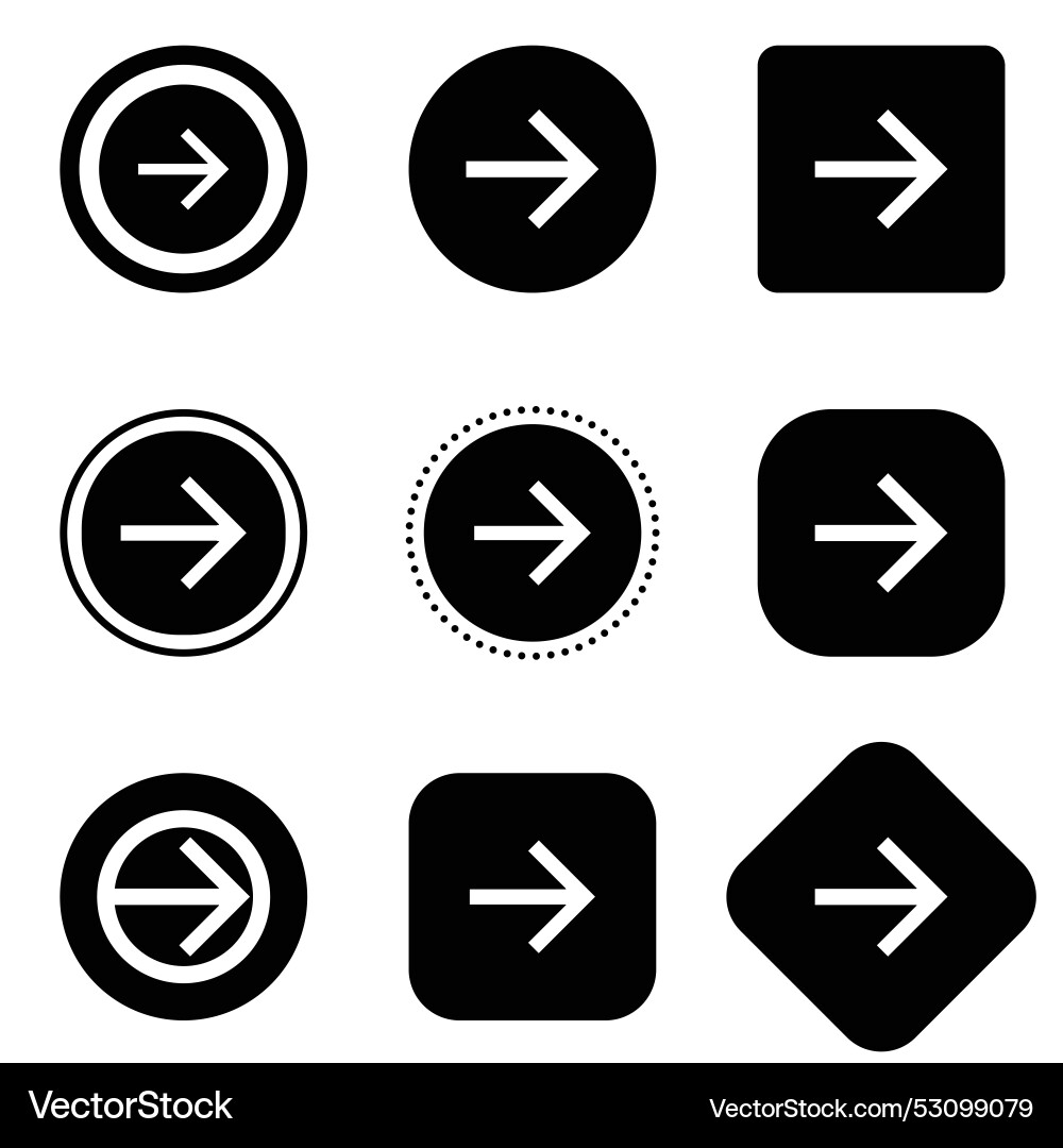 Arrow icon next burron right arrow next Royalty Free Vector