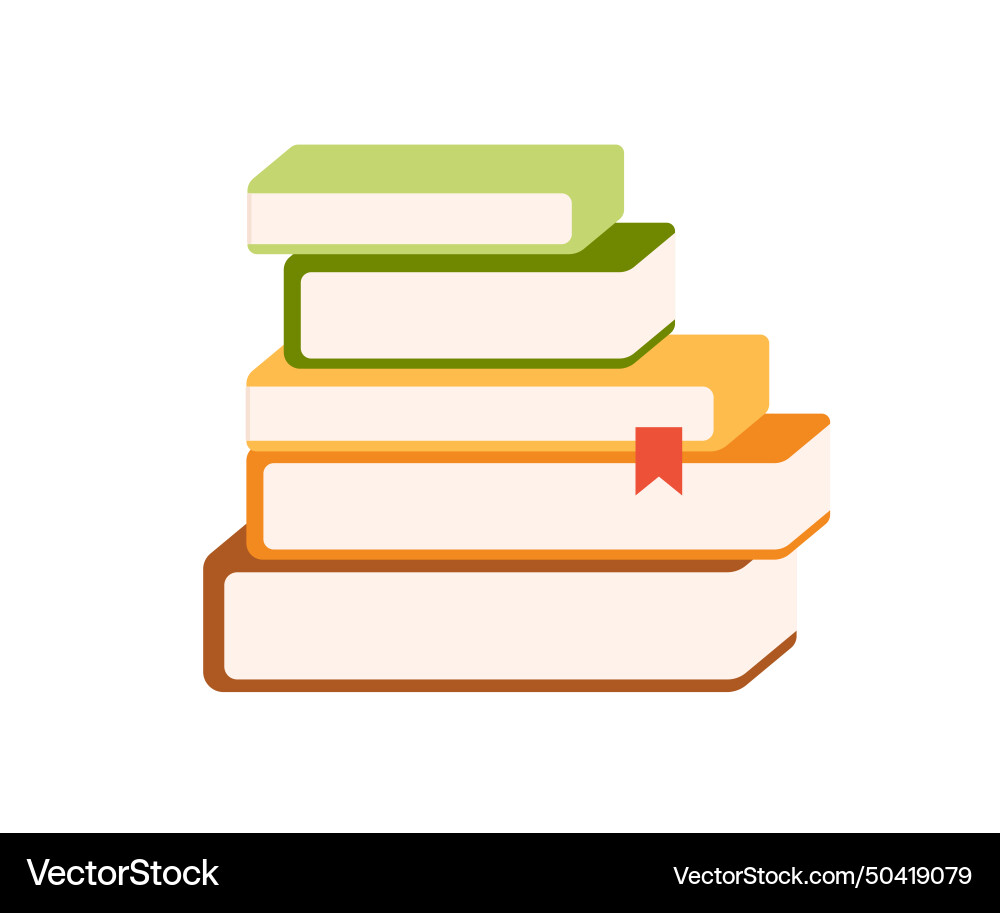 Books stack education study academic knowledge Vector Image