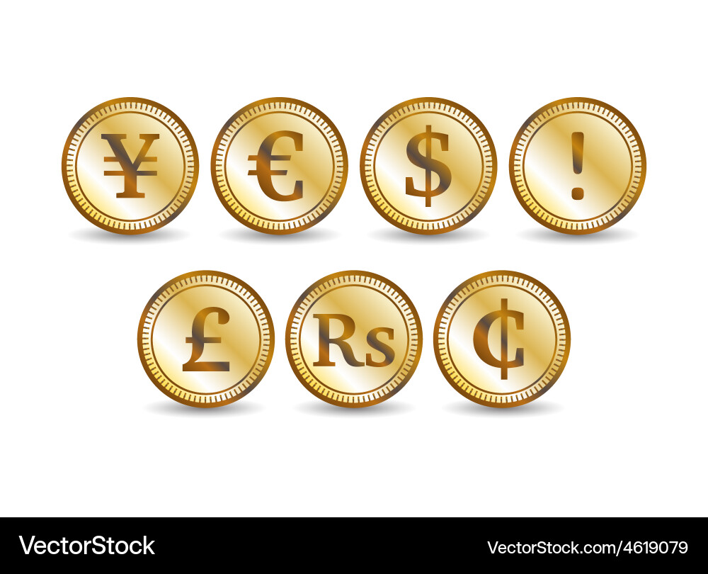 Coins Royalty Free Vector Image - VectorStock