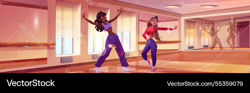 Contemporary dance studio Royalty Free Vector Image