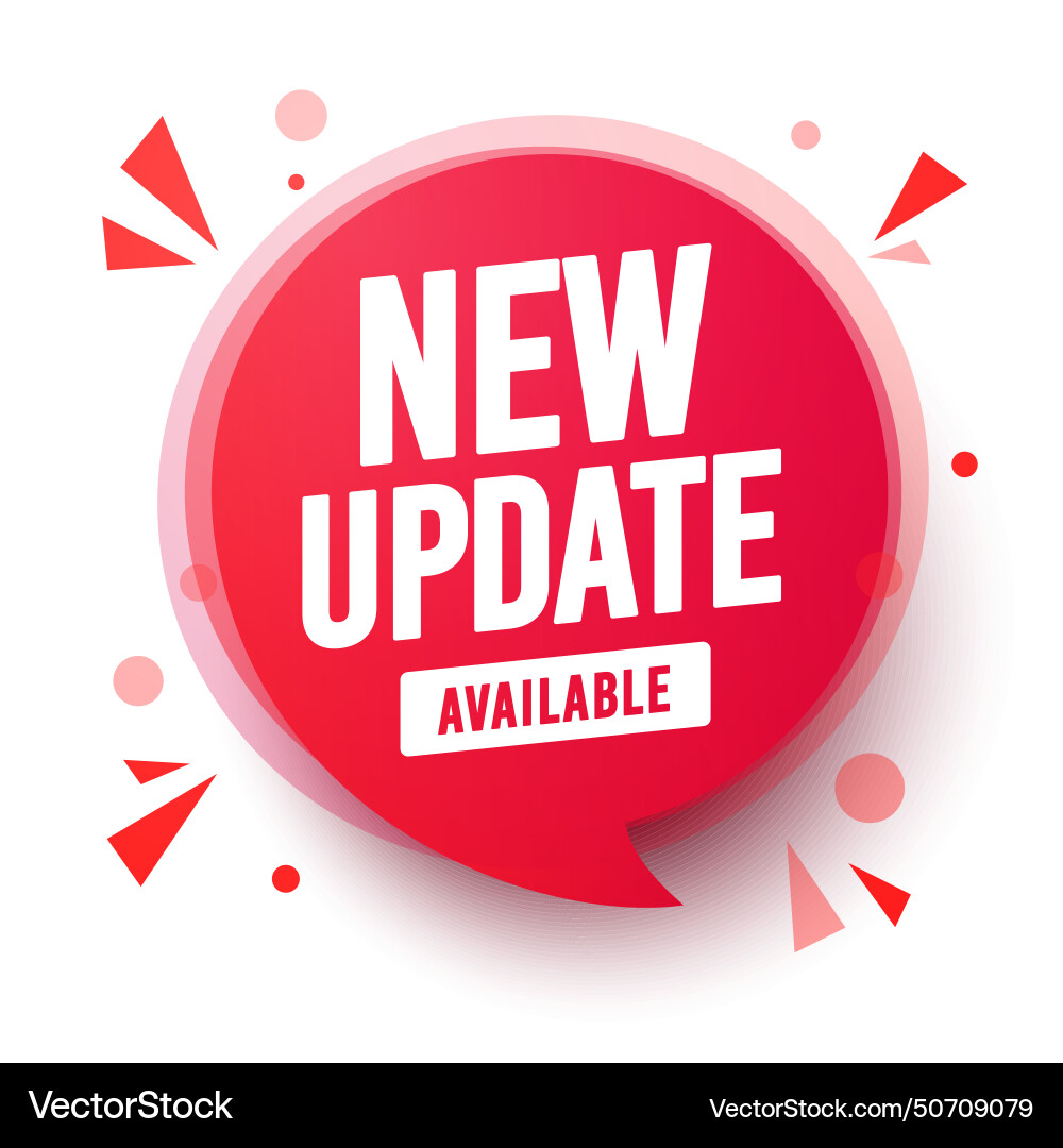 Dynamic 3d speech bubble with text new update Vector Image