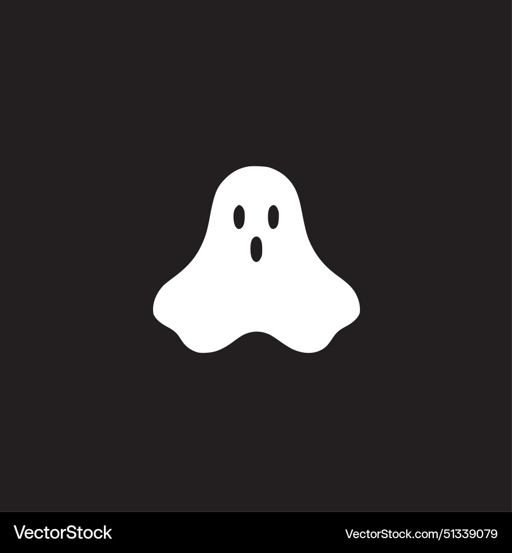 Ghost - black and white isolated icon Royalty Free Vector