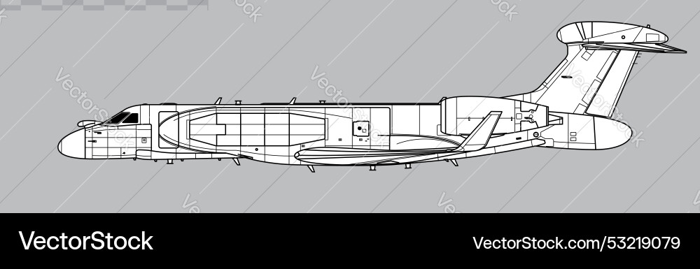 Gulfstream ea-37b banshee ec-37b Royalty Free Vector Image