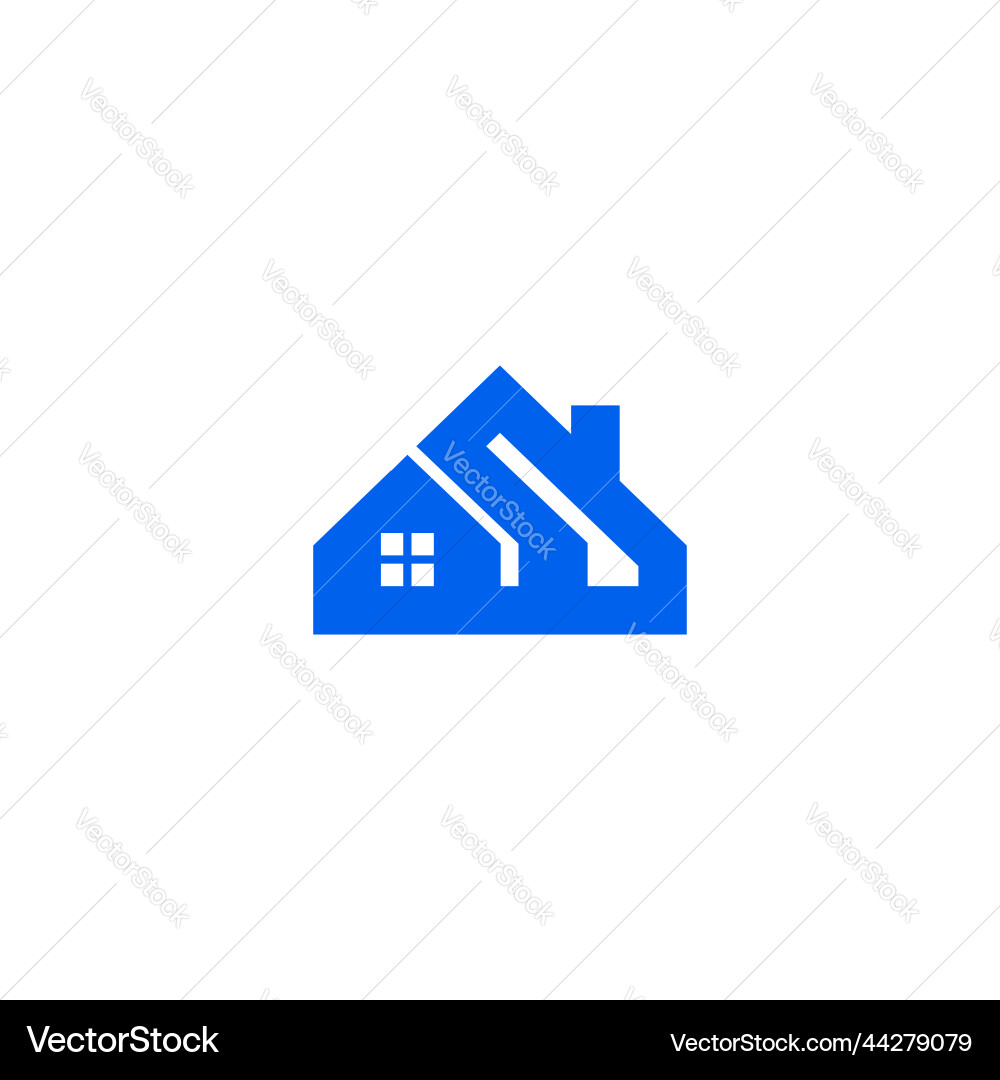Home realty design logo Royalty Free Vector Image