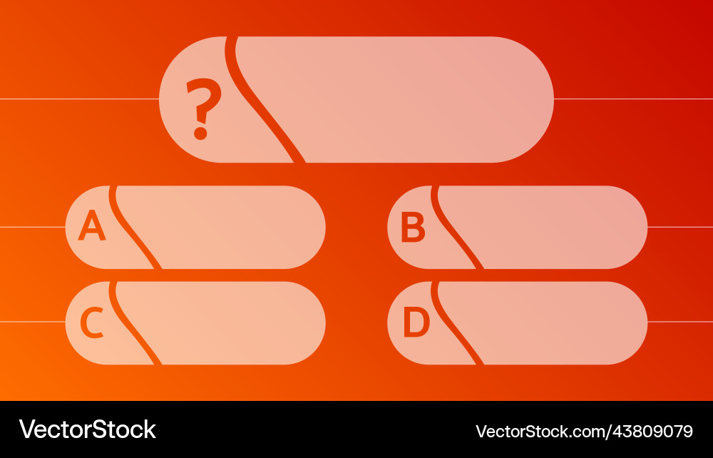 Multiple choice quiz template Royalty Free Vector Image