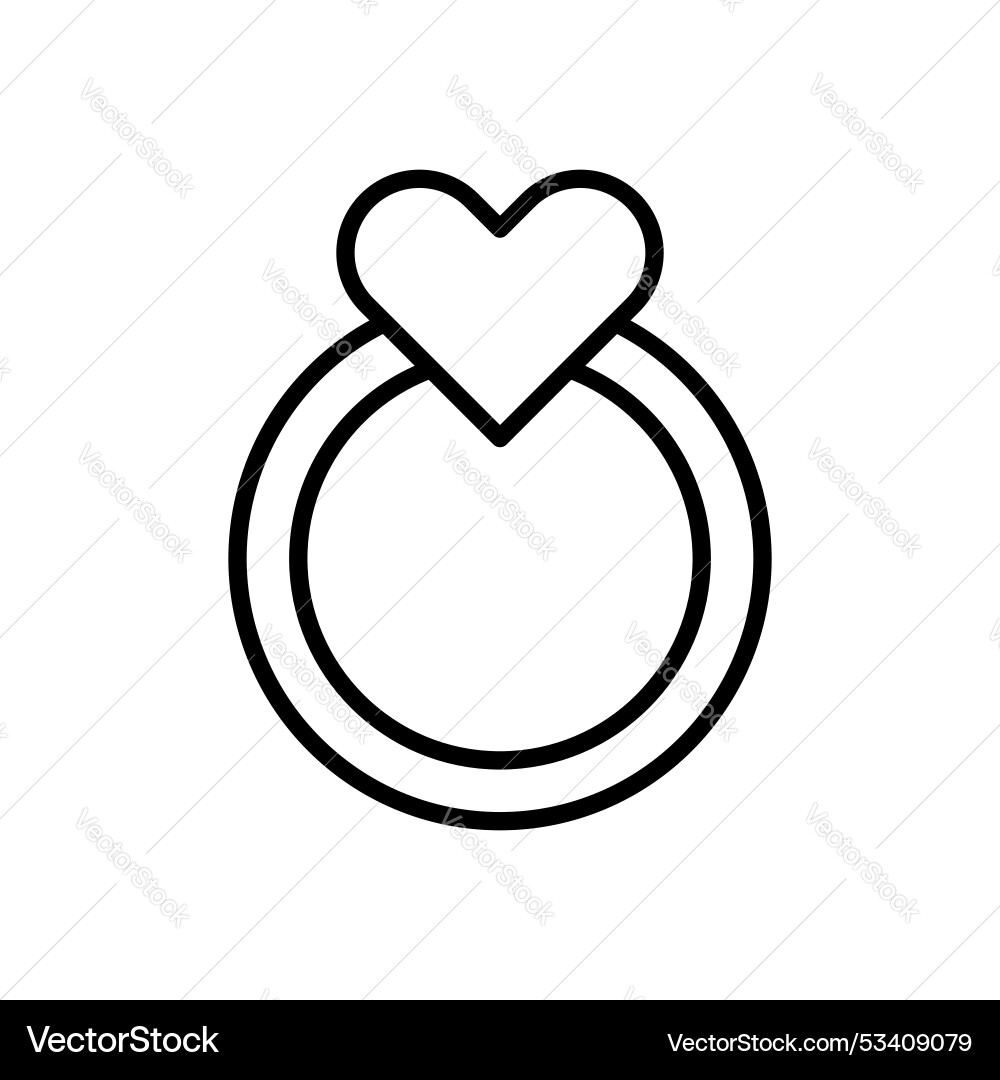 Ring icon isolated on white background Royalty Free Vector