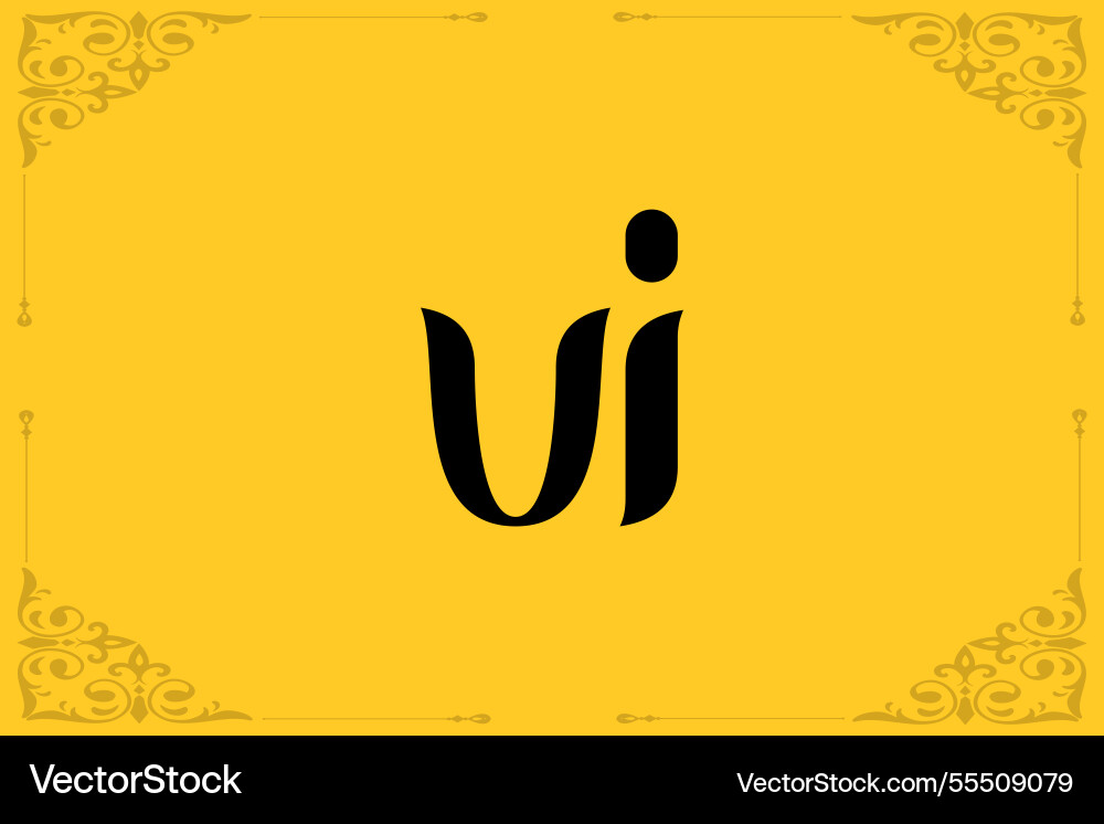 Vi abstract luxury logo Royalty Free Vector Image