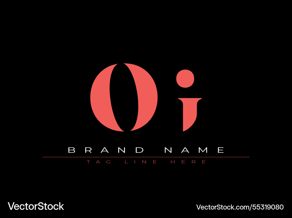 Abstract letter og minimal logo design template Vector Image