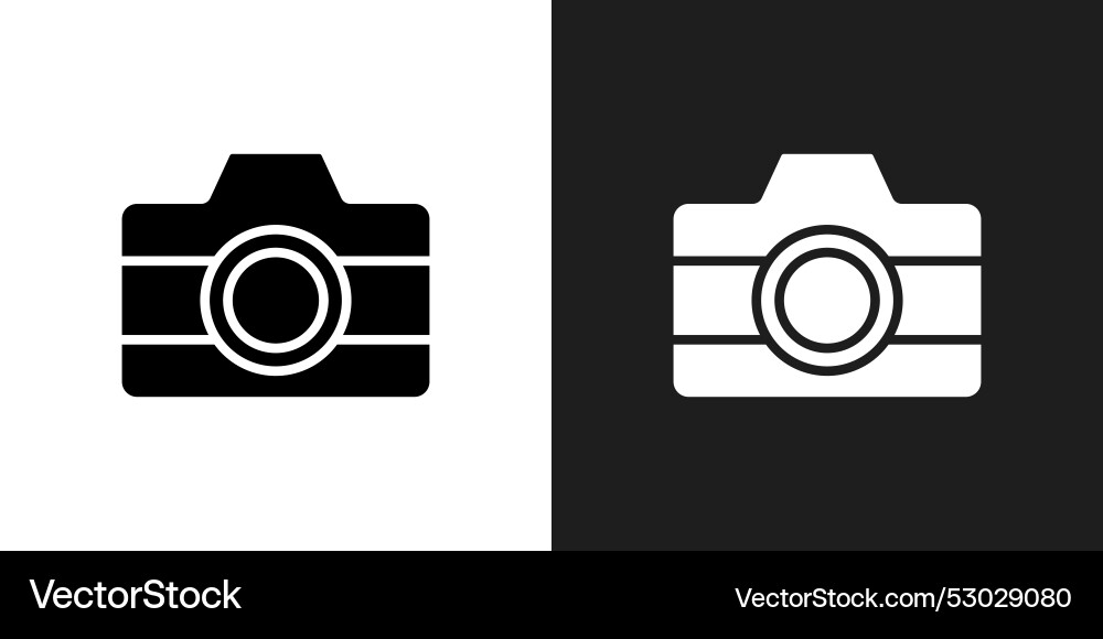 Camera icon logo set Royalty Free Vector Image