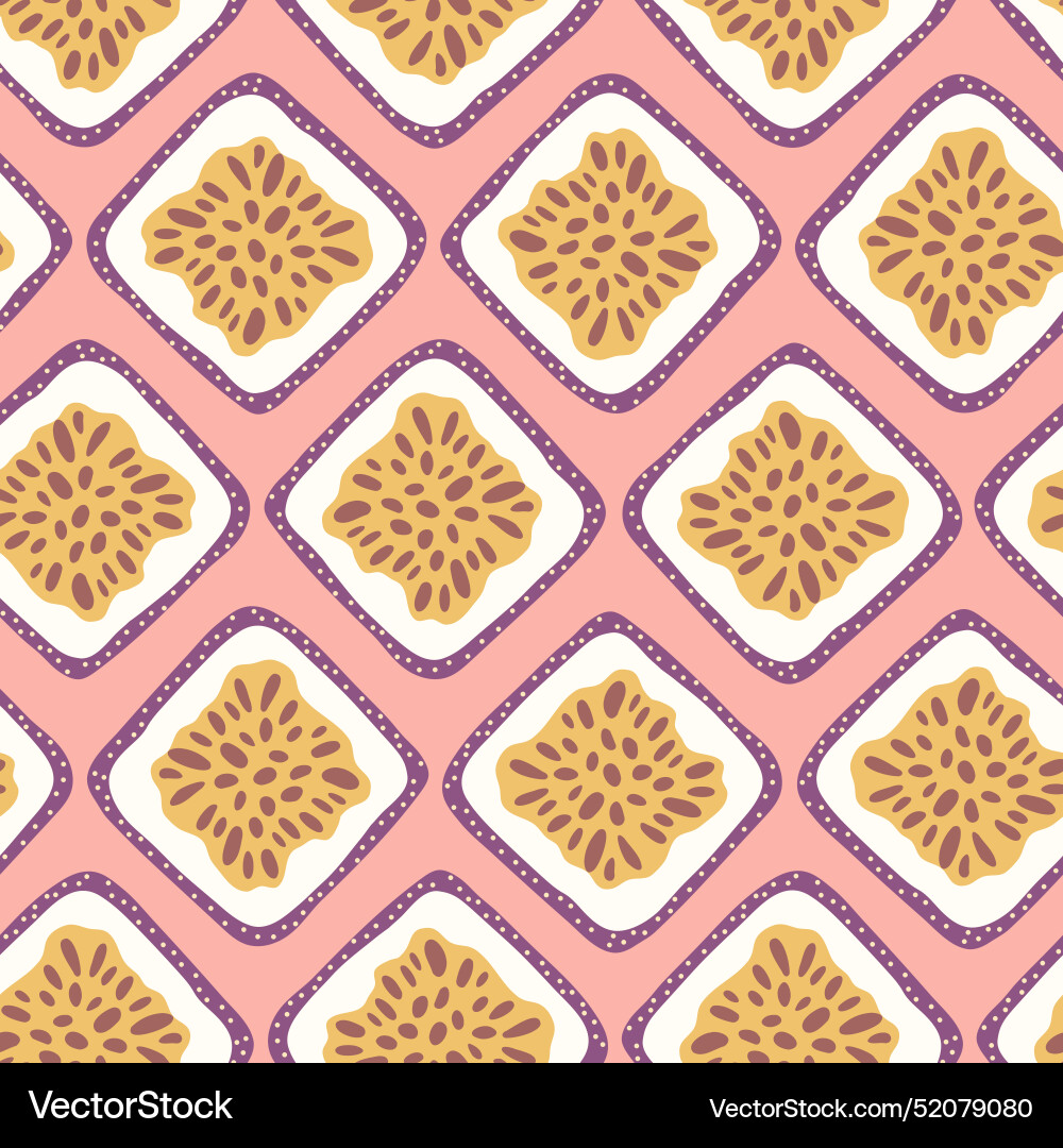 Colorful square fruit seamless pattern Royalty Free Vector