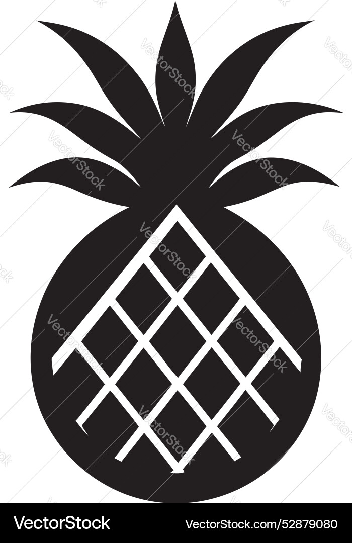 Contemporary pineapple graphic Royalty Free Vector Image
