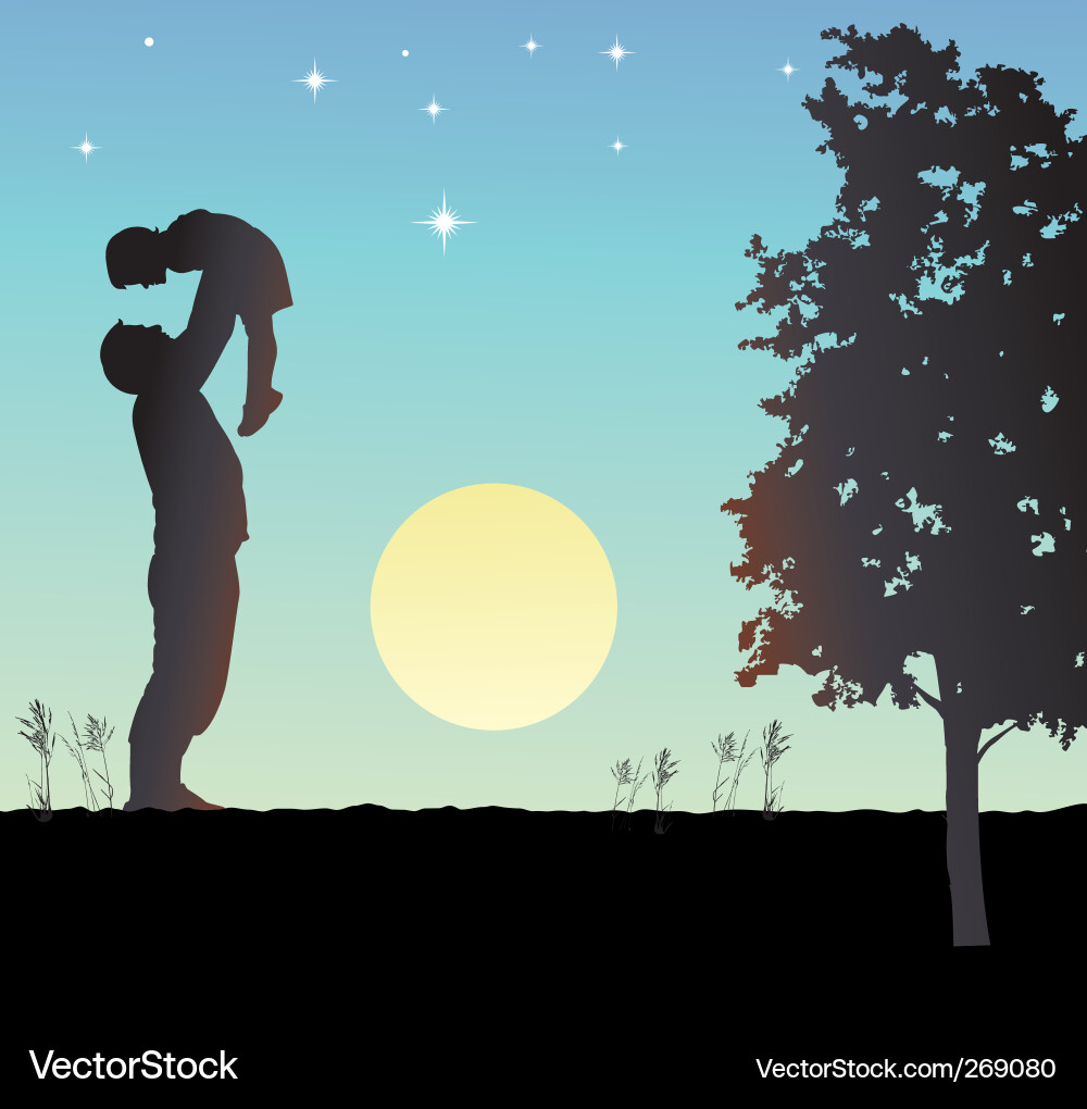 Dad and son Royalty Free Vector Image - VectorStock