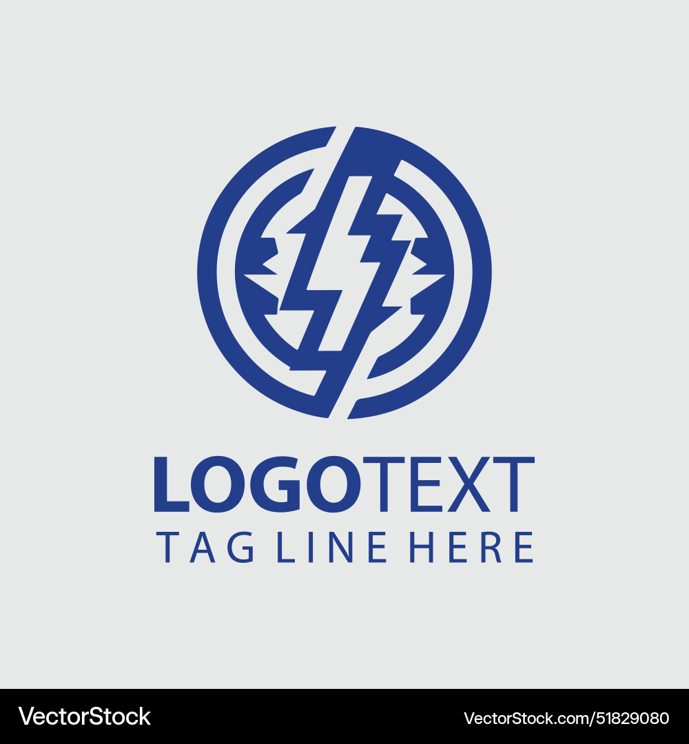 Electric bolt logo Royalty Free Vector Image - VectorStock