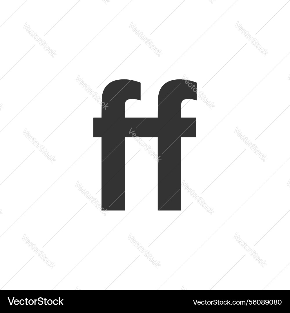 Ff creative geometric initial based modern Vector Image