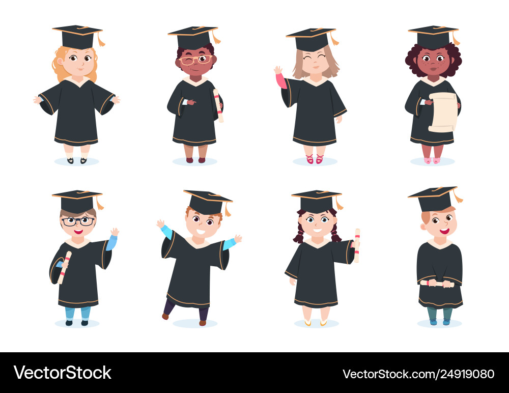 Kids Graduating - Graduation Day Royalty Free Vector Image