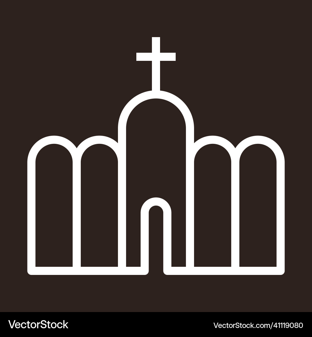 Monastery icon Royalty Free Vector Image - VectorStock