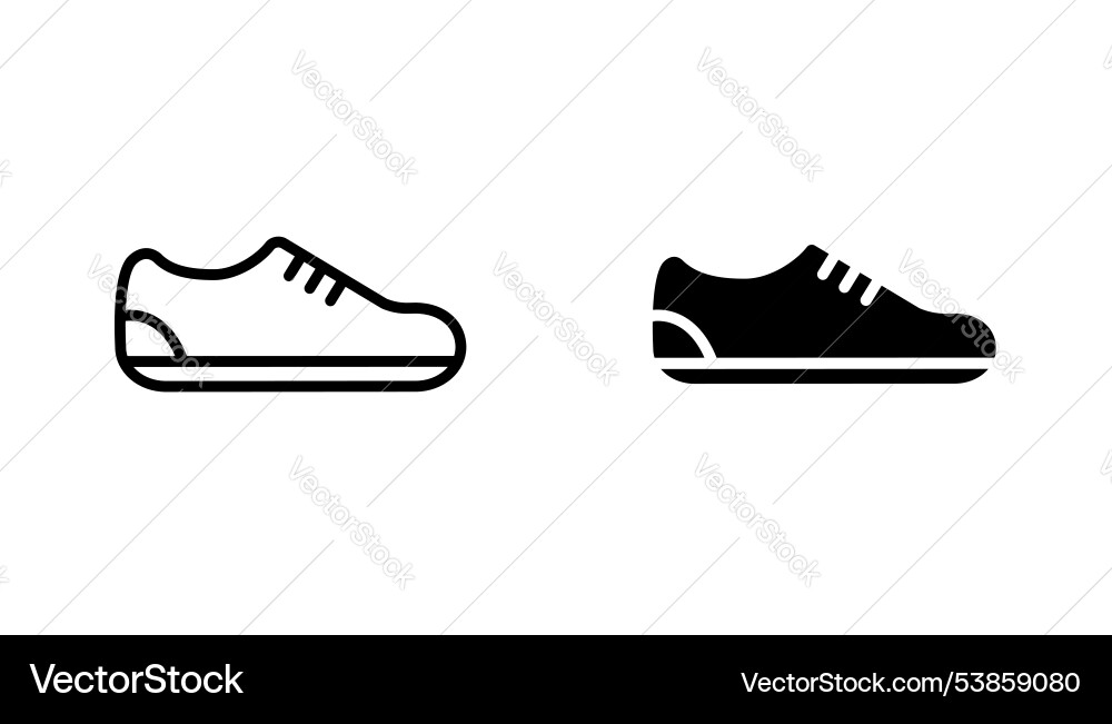 Shoes vecor icon set Royalty Free Vector Image
