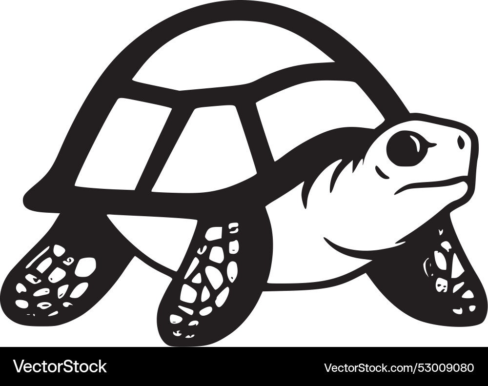 Turtle - black and white isolated icon Royalty Free Vector
