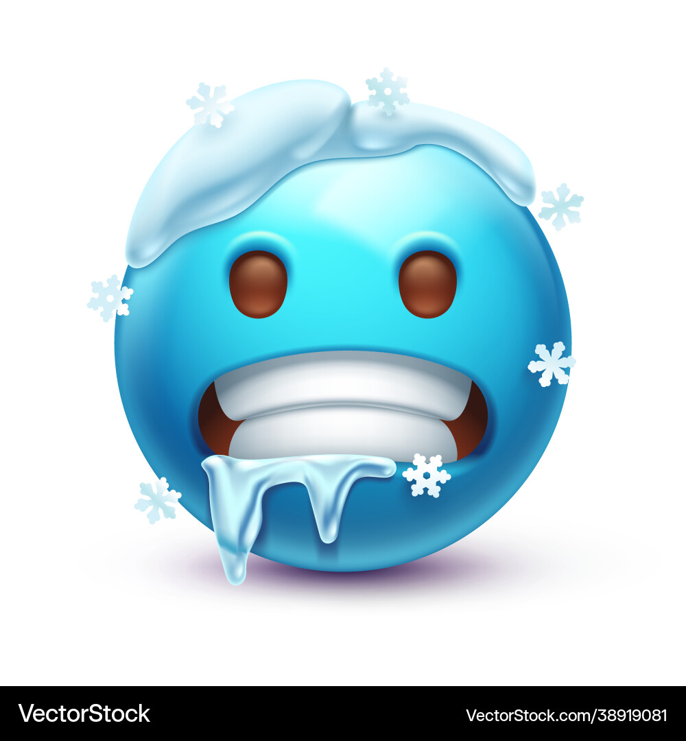 Cold emoji Royalty Free Vector Image - VectorStock