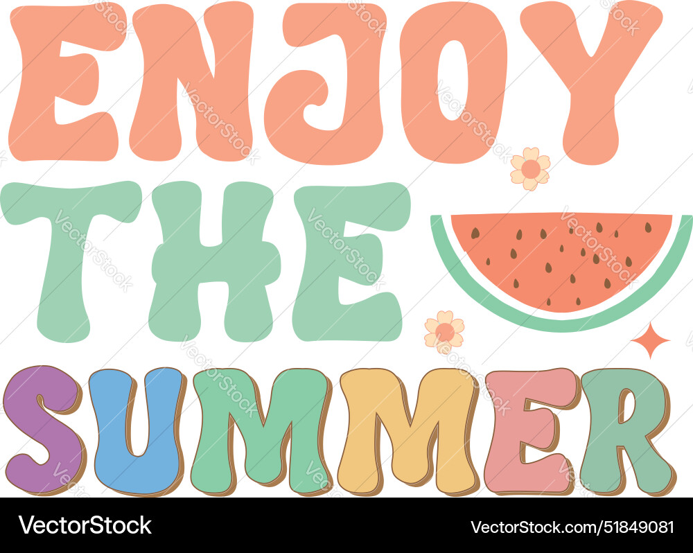 Enjoy the summer svg Royalty Free Vector Image