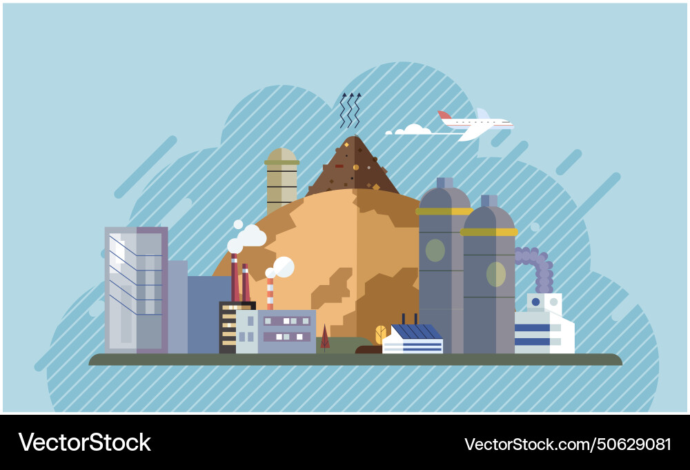 Industrial pollution toxic waste Royalty Free Vector Image