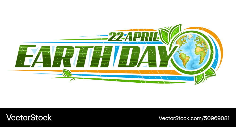 Logo for earth day Royalty Free Vector Image - VectorStock