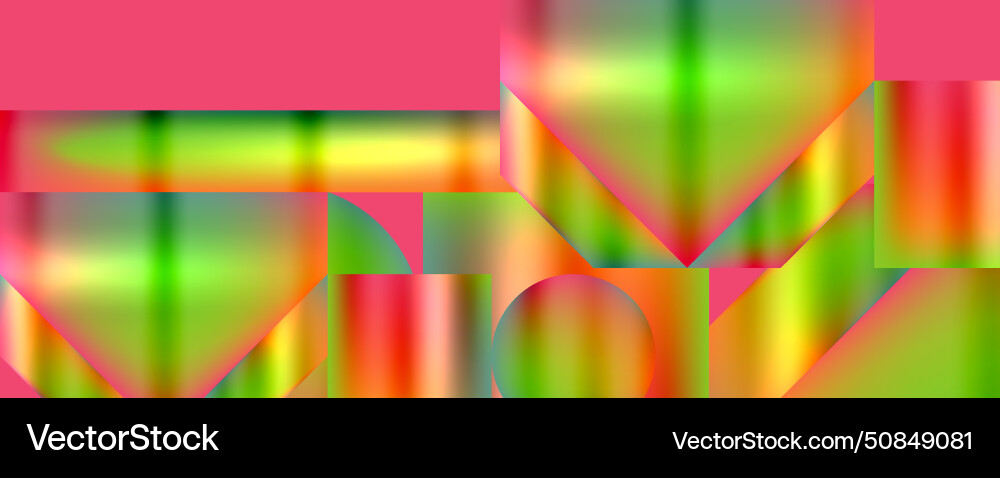 Neon colorful geometric shapes Royalty Free Vector Image