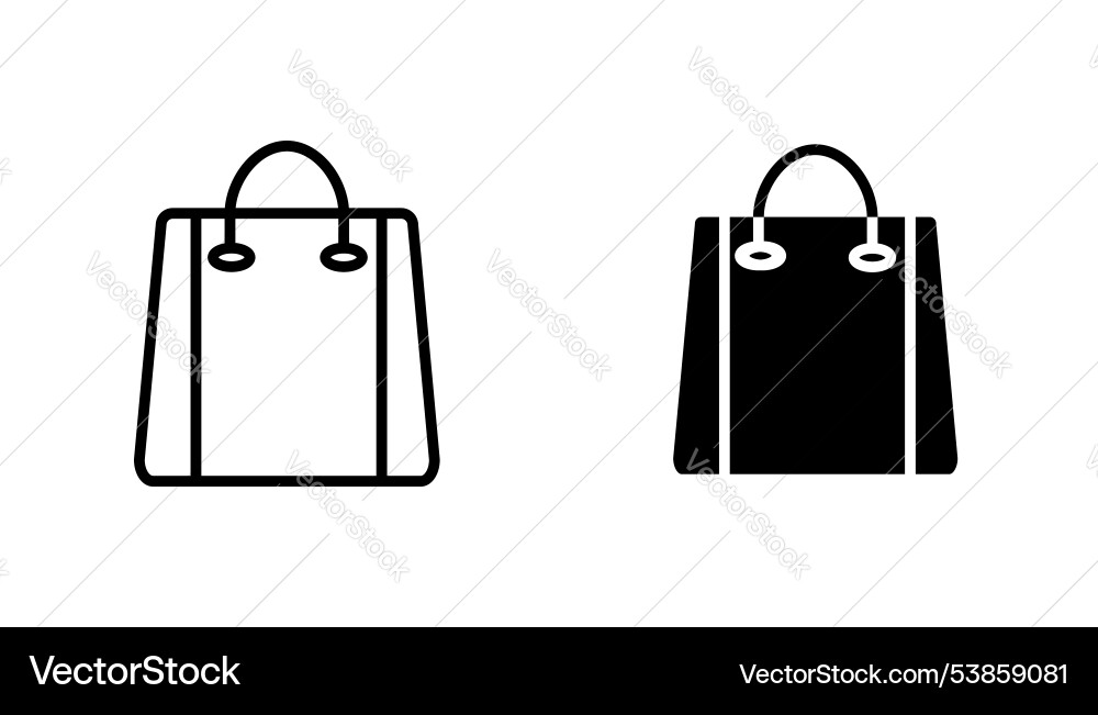 Shopping bags icon set Royalty Free Vector Image
