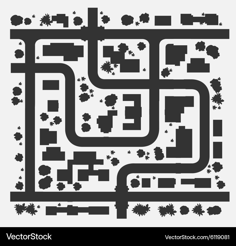 Silhouette map Royalty Free Vector Image - VectorStock