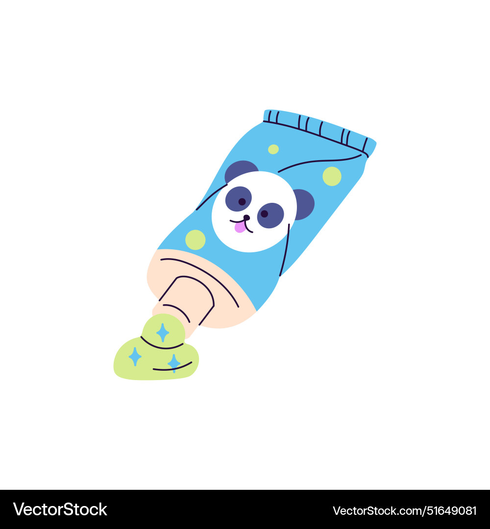 Squeeze mint toothpaste kids whitening tooth Vector Image