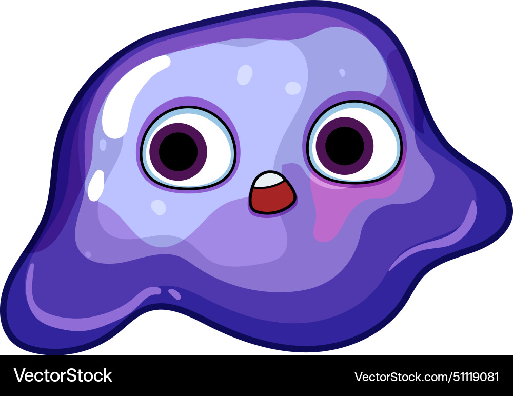 Stress slime character cartoon Royalty Free Vector Image