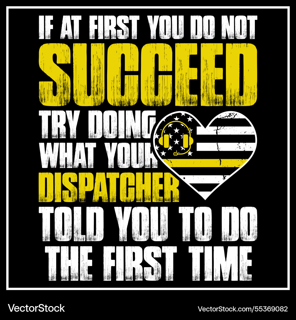 911 Dispatcher Thin Yellow Line Shirt Royalty Free Vector