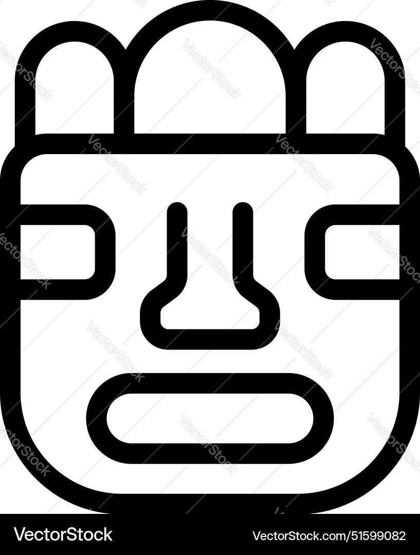 Ancient mayan mask icon depicting culture Vector Image