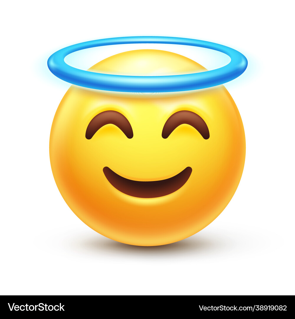 Angel emoji Royalty Free Vector Image - VectorStock