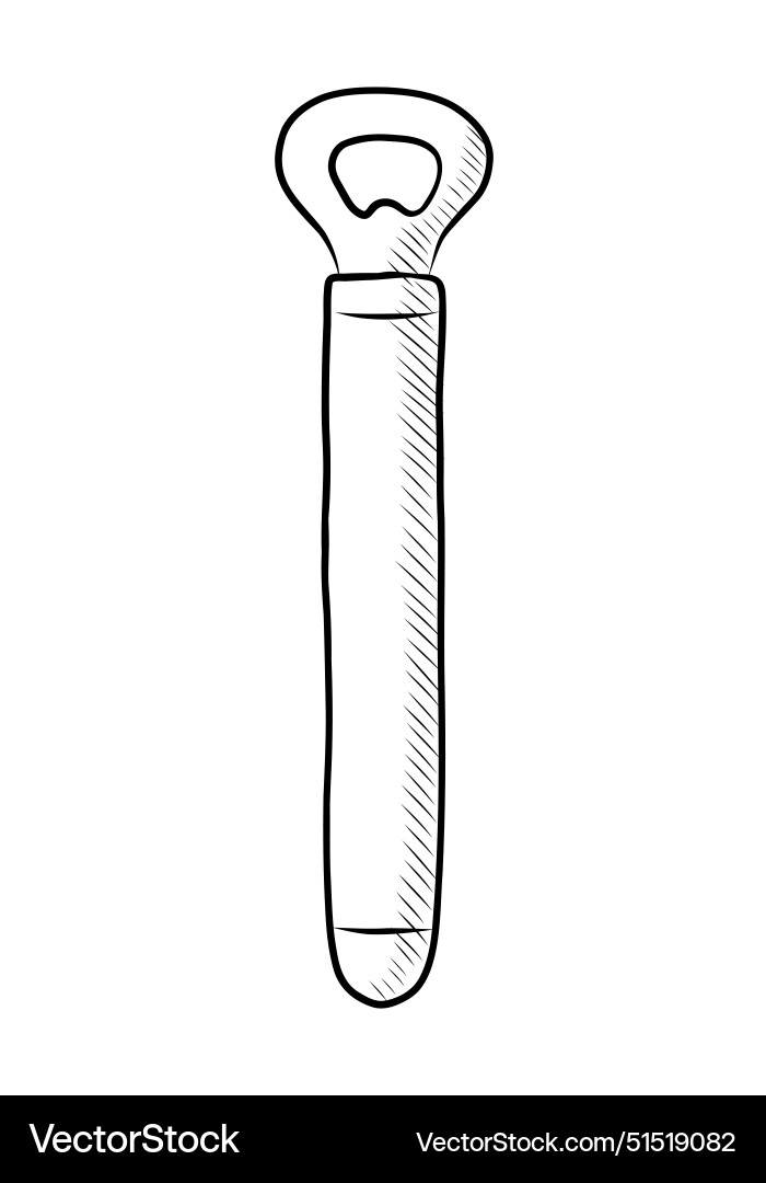 Black and white contour drawing of the bottle Vector Image