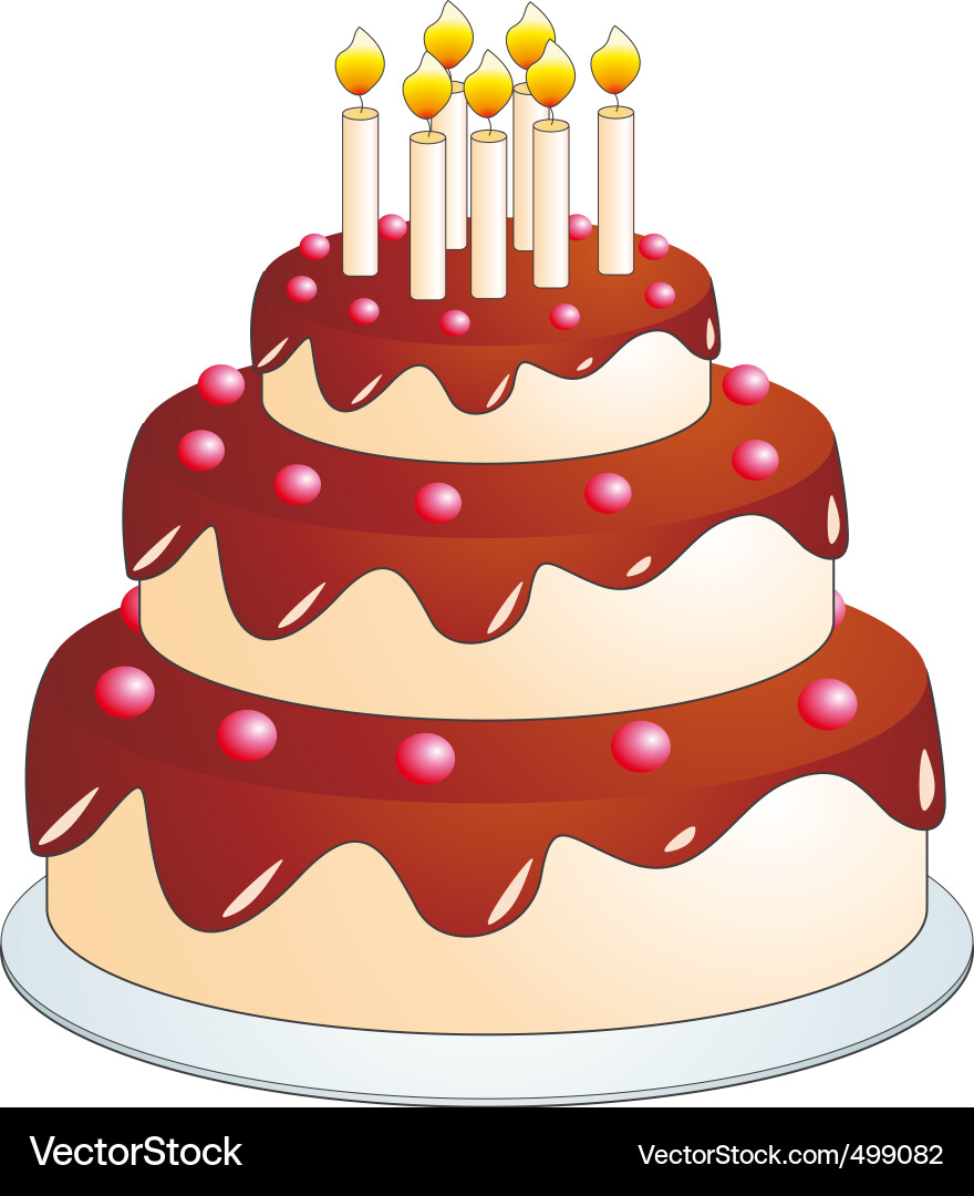 Cake cartoon Royalty Free Vector Image - VectorStock