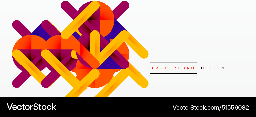 Colorful lines with shadows geometric background Vector Image