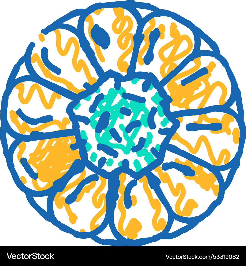 Cut corn icon doodle Royalty Free Vector Image