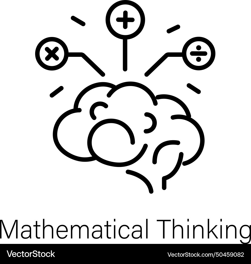 Mathematical thinking Royalty Free Vector Image