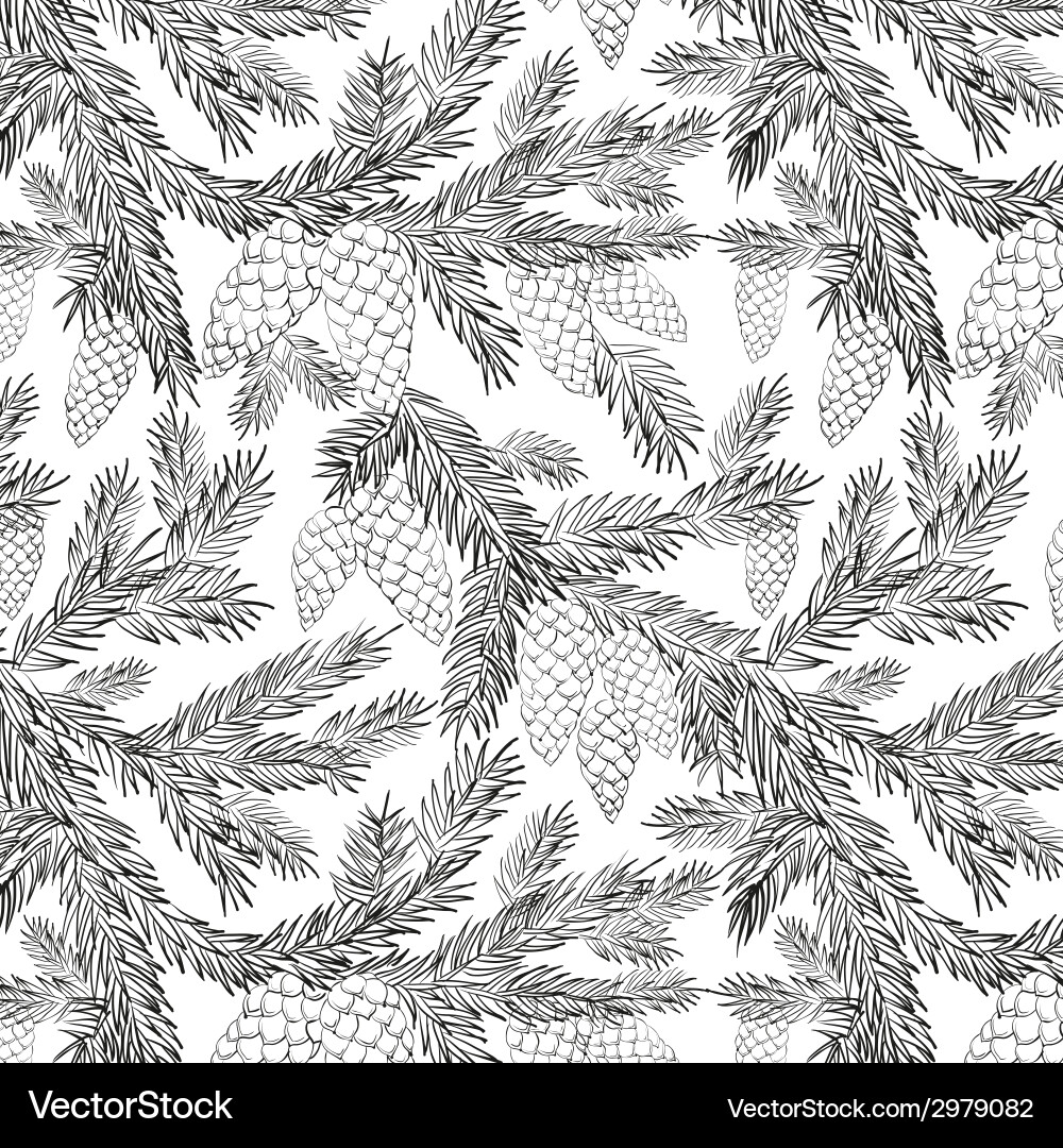 Seamless pattern fur-tree Royalty Free Vector Image