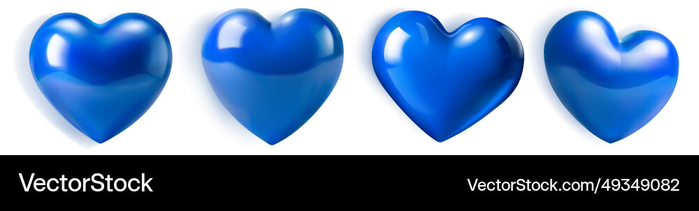 Set of shiny hearts Royalty Free Vector Image - VectorStock