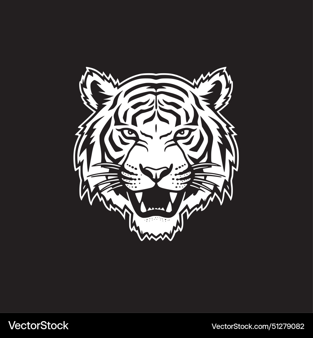 Tiger - minimalist and simple silhouette Vector Image