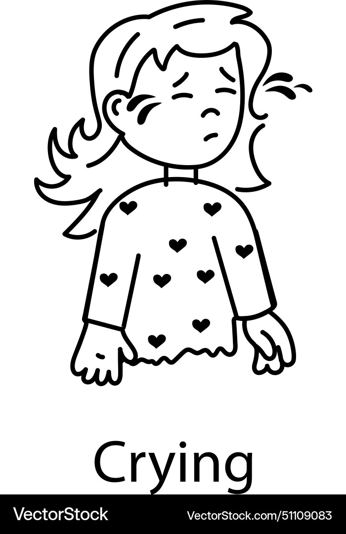 Crying Royalty Free Vector Image - VectorStock