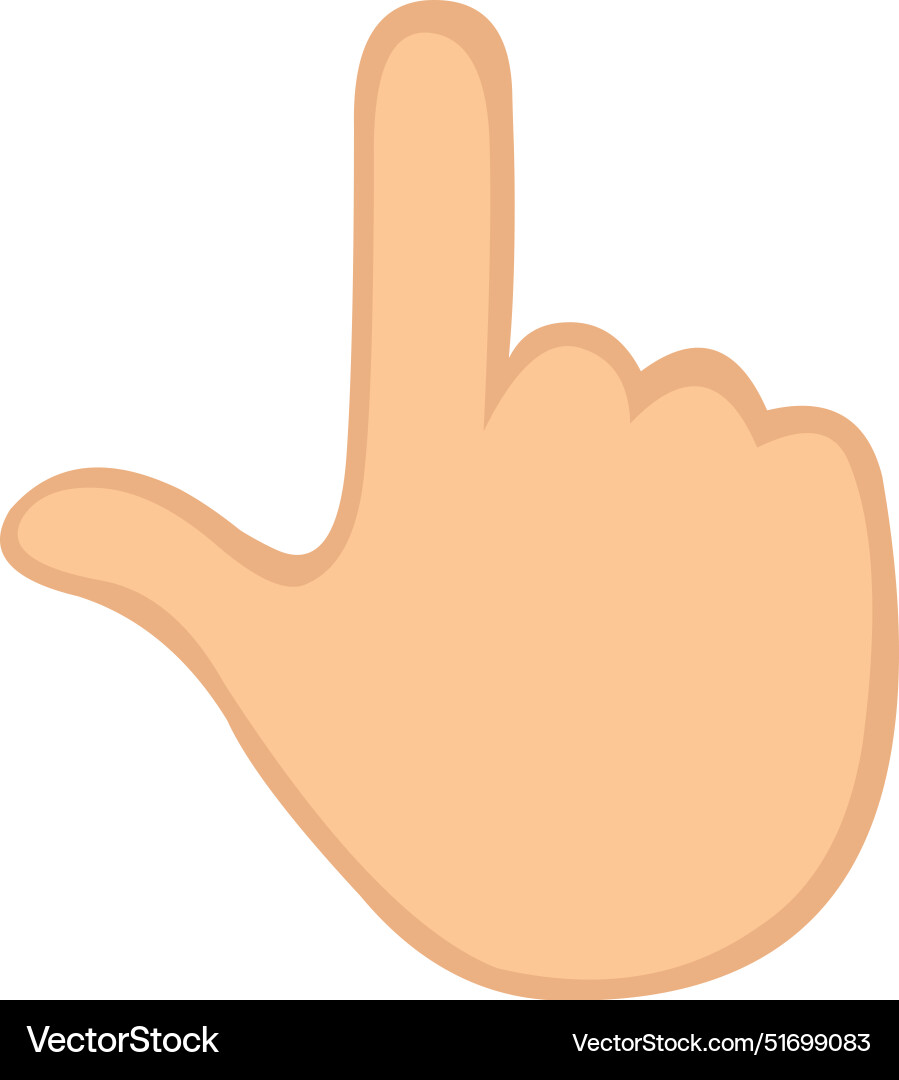 Hand finger pointing up Royalty Free Vector Image