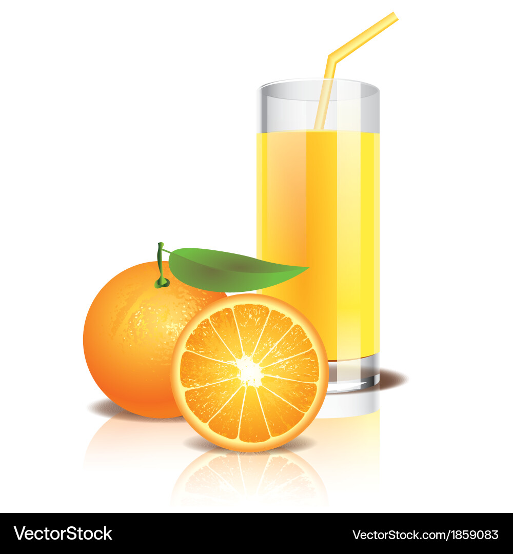 Object orange juice Royalty Free Vector Image - VectorStock