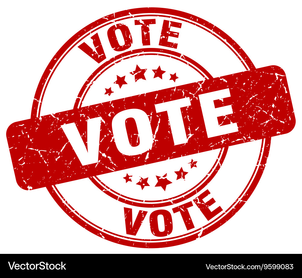 Vote Stamp - Red Grunge Royalty Free Vector Image