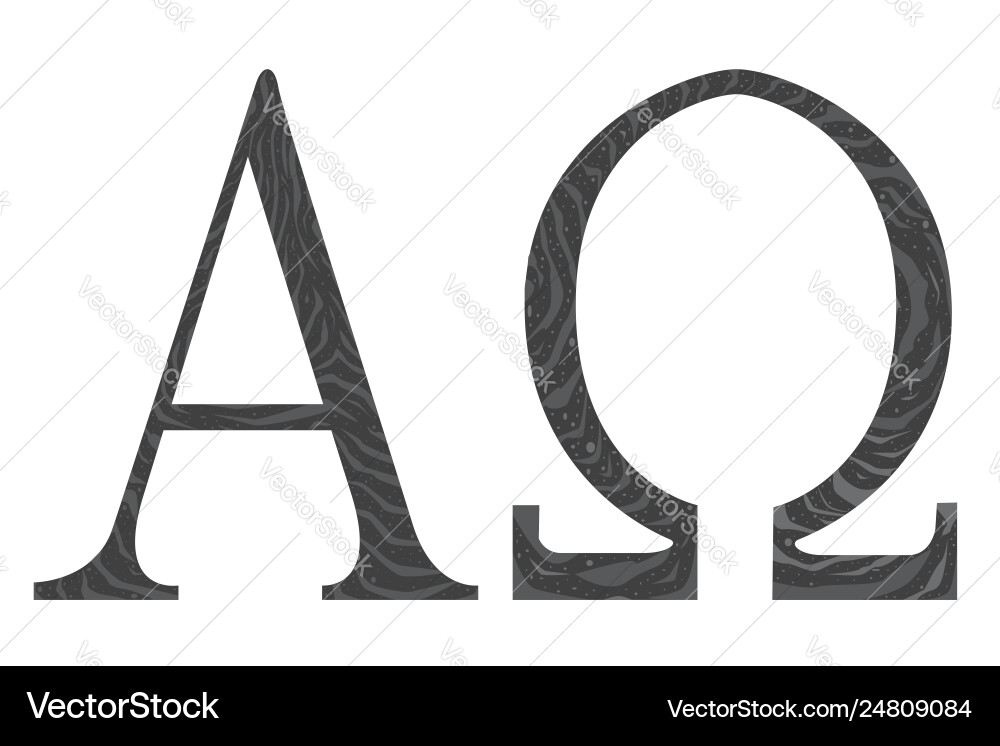 Alpha omega Royalty Free Vector Image - VectorStock