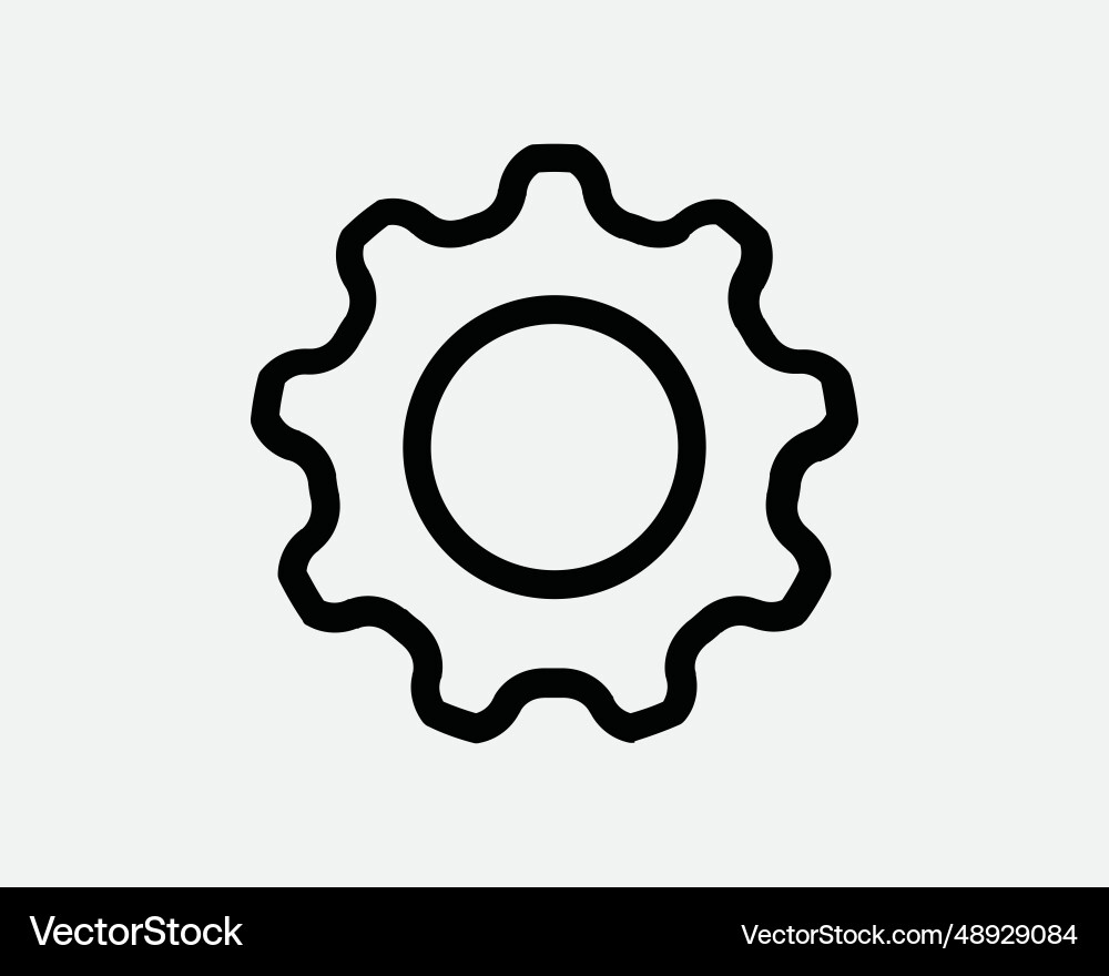 Gear icon settings cogwheel cog wheel engine work Vector Image